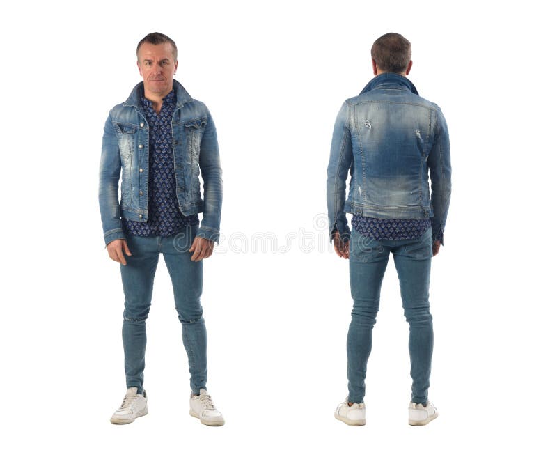 Front and Back Isolated on White Stock Image - Image of casual ...