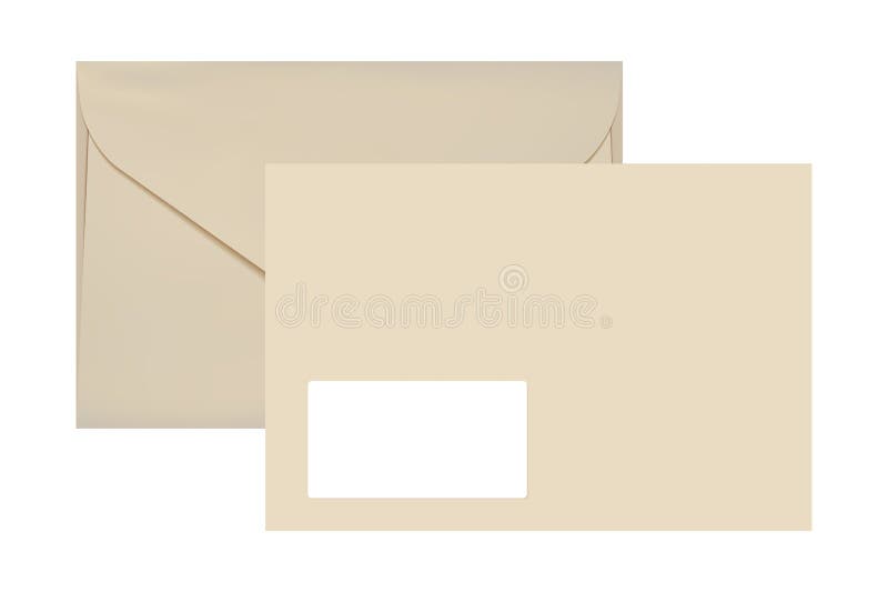 Manila Craft Folder with Cut Tab Isolated on White Stock Vector ...