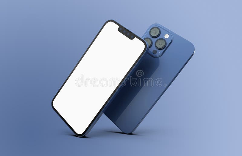Front and Back Mockup of a Smartphone Stock Illustration - Illustration ...