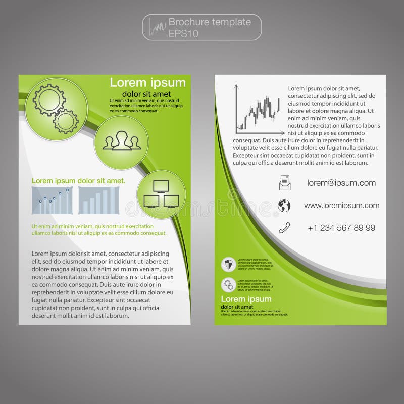 Front and Back Page Brochure Template. Layout Template. Presentation ...