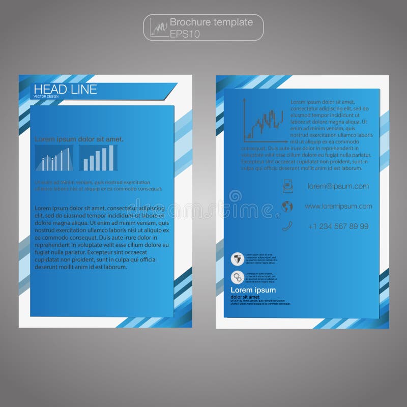 Front and Back Page Brochure Template. Layout Template. Presentation ...