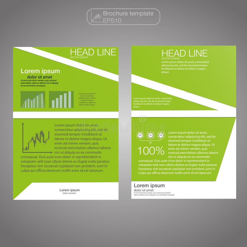 Front and Back Page Brochure Template. Layout Template. Presentation ...