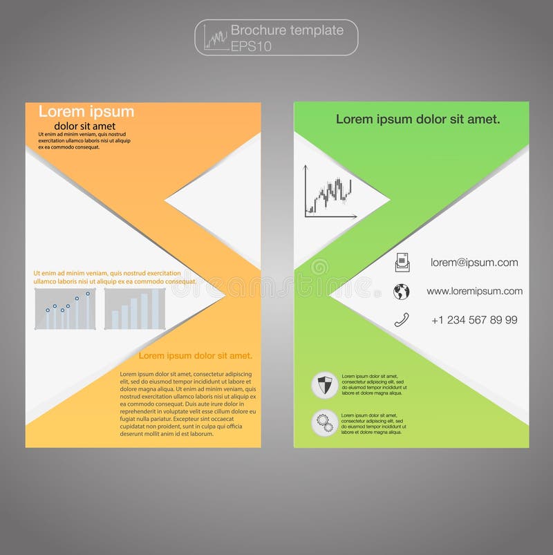 Front and Back Page Brochure Template. Layout Template. Presentation ...