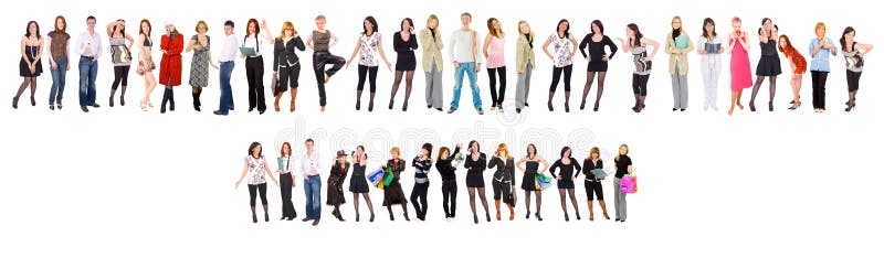 2 rows of young people stock image. Image of happy, beautiful - 6248313