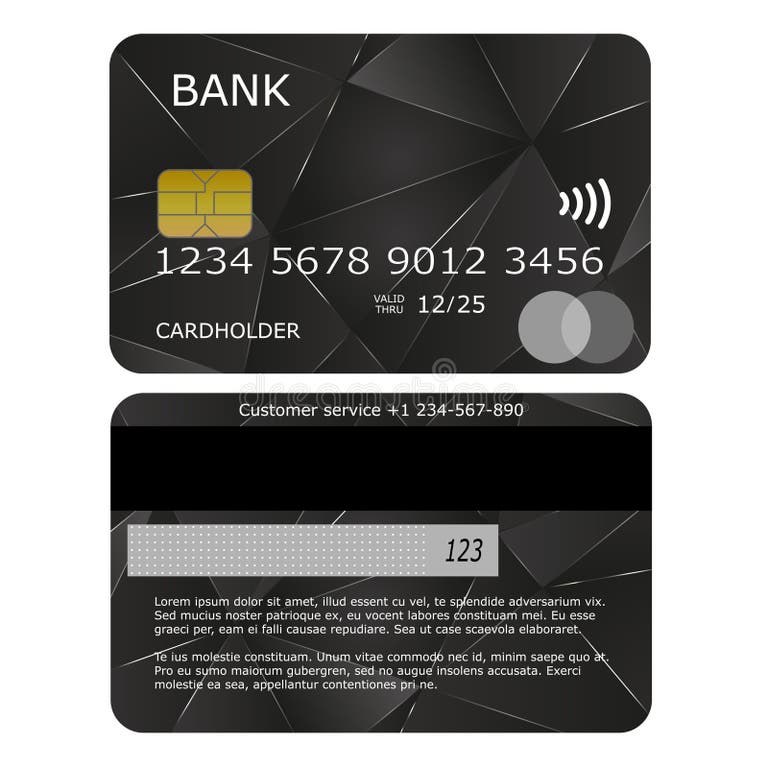 Debit Card Front Back Stock Illustrations – 1,021 Debit Card Front Back ...