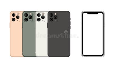 Front and Back Side Iphone 11. Vector Simple Graphic Illustration. Icon ...