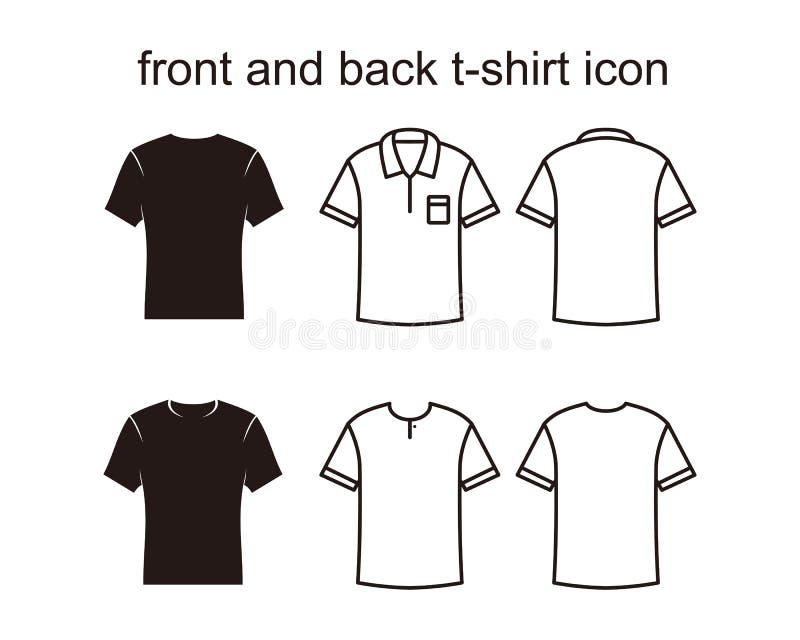 Front and Back T-shirt Icon Stock Vector - Illustration of mockup ...