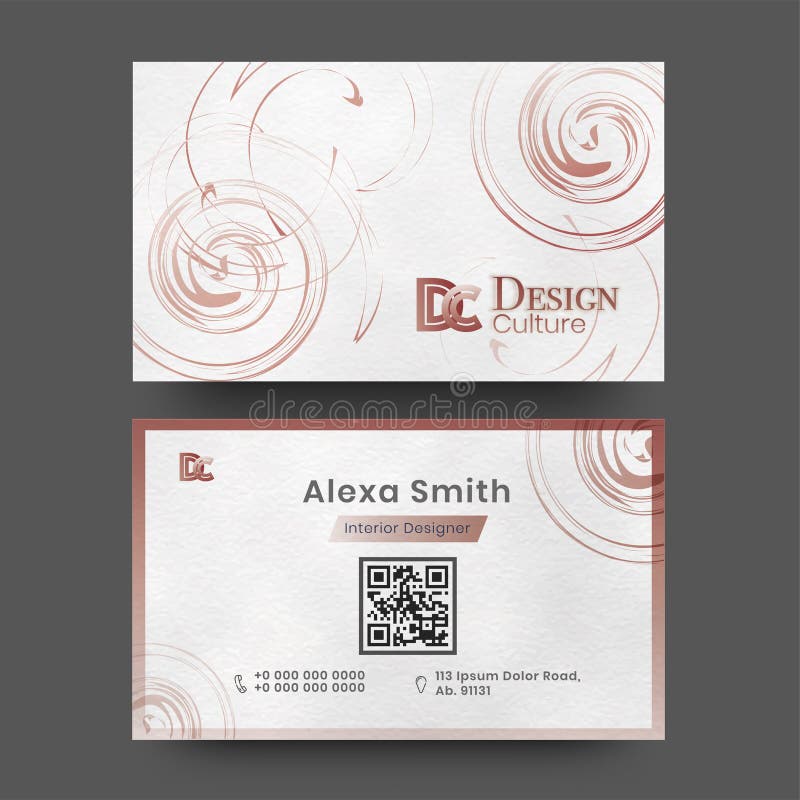 Front and Back View of Creative Business Card or Visiting Card Design ...