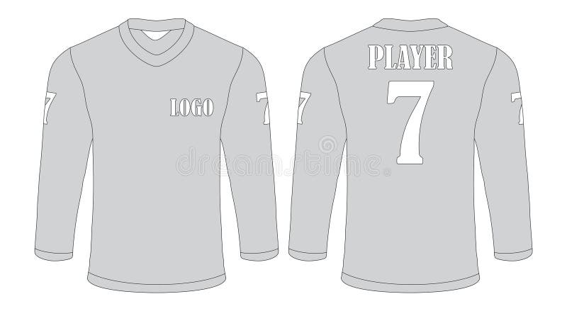 Front and Back View of Ice Hockey Jersey Template for Ice Hockey Jersey ...