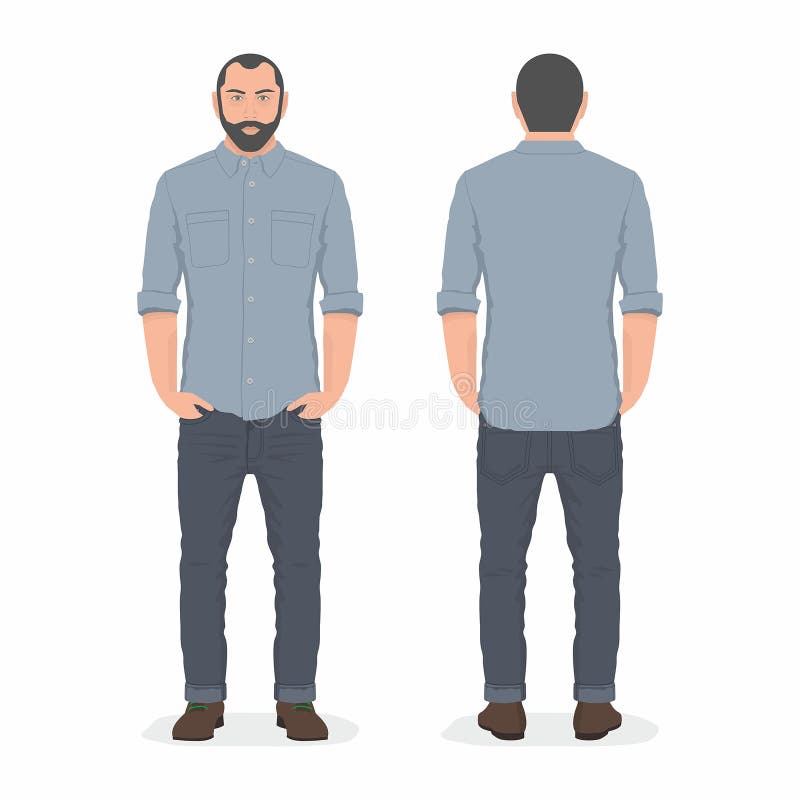 Person Standing Front Back Stock Illustrations – 2,705 Person Standing ...