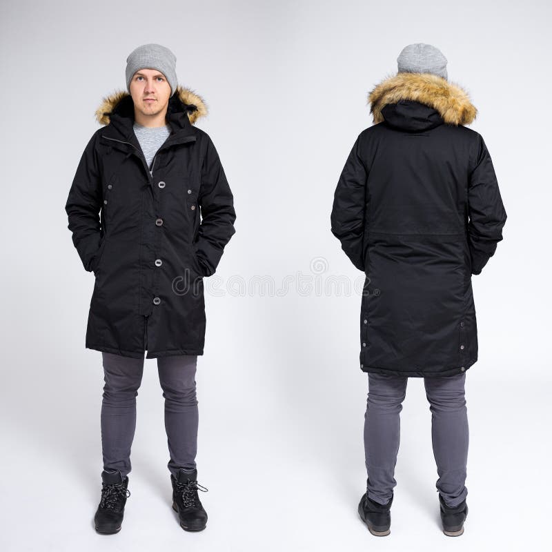 Man Long Coat Back View White Background Stock Photos - Free & Royalty ...