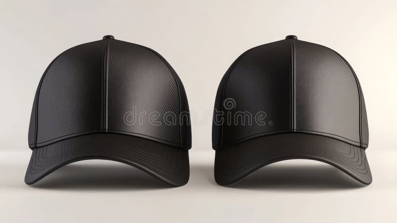 Black Baseball Cap Mockup Front Back Views Stock Photos - Free ...