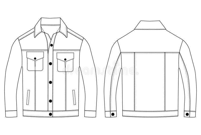 Front and Back. Women CAD Mockup. Fashion Technical Drawing Template ...