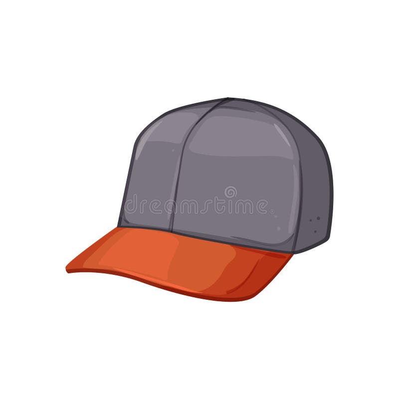Front Baseball Cap Cartoon Vector Illustration Stock Illustration ...