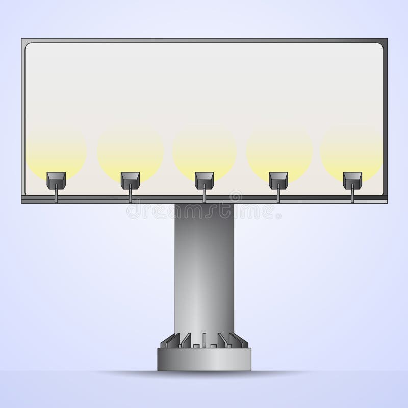 Front billboard drawing stock illustration. Illustration of light ...