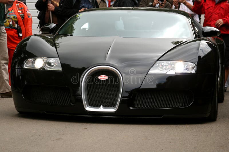Front of Black Bugatti Veyron Editorial Photography - Image of auto ...