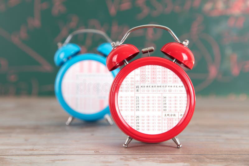 In Front of the Blackboard is Displayed the Abstract Alarm Clock of the ...