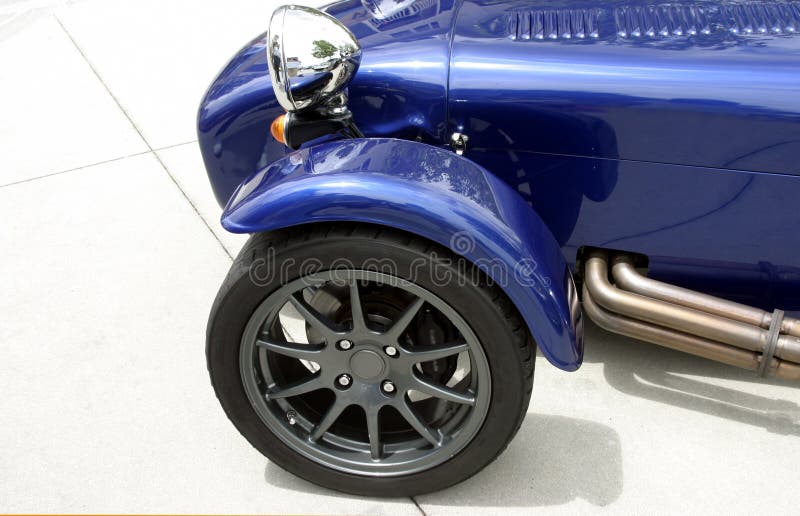 Front of Blue Exotic Custom Sports Car Stock Photo - Image of rolls ...