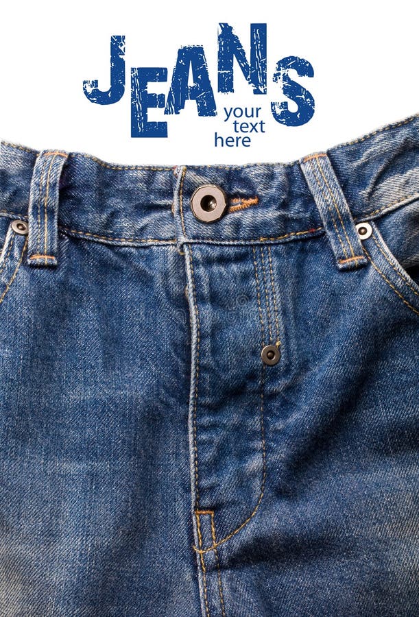 Front of blue jeans. stock photo. Image of object, front - 27429480
