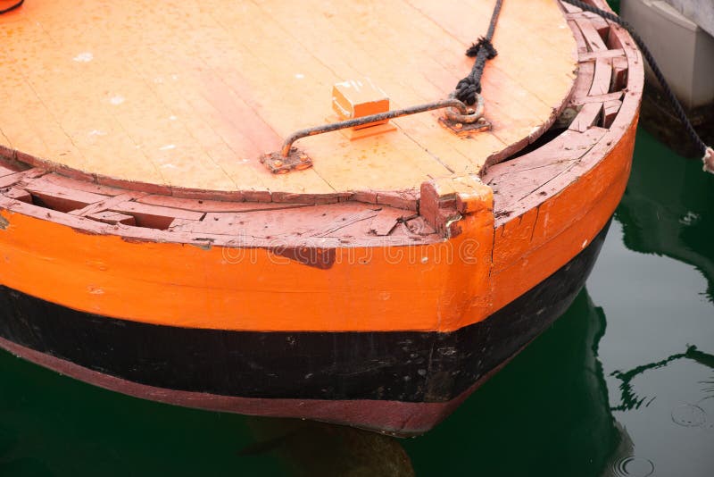 Front of a Boat on the Lake Stock Image - Image of architecture, wooden ...