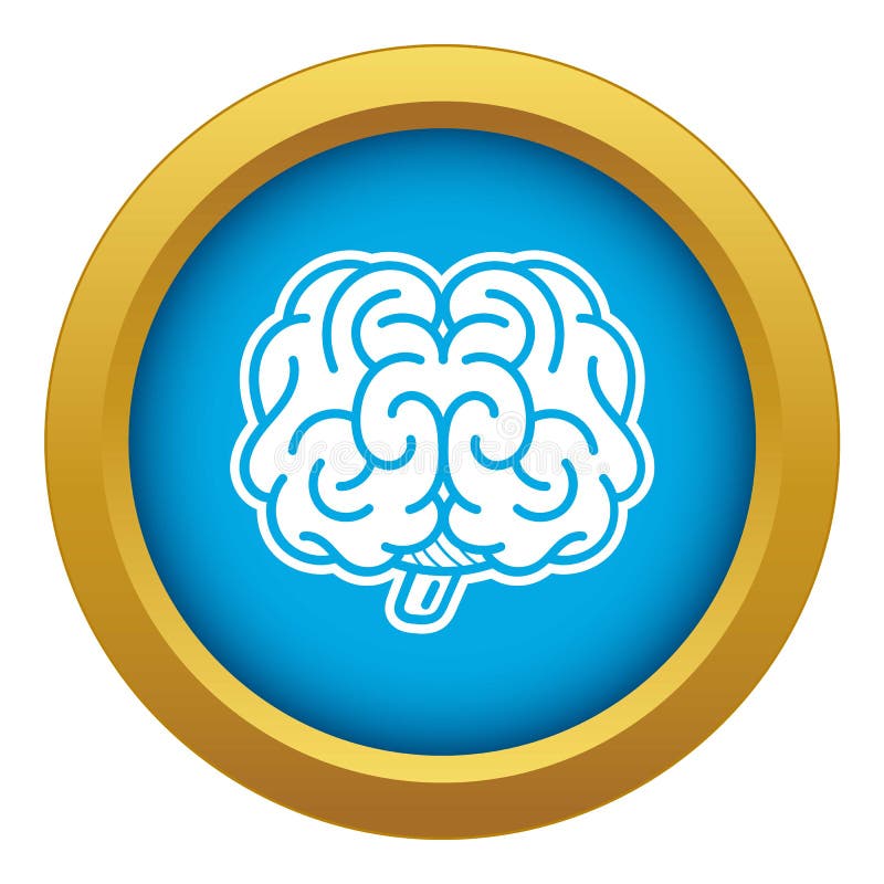 Front Brain Icon Blue Vector Isolated Stock Vector - Illustration of ...