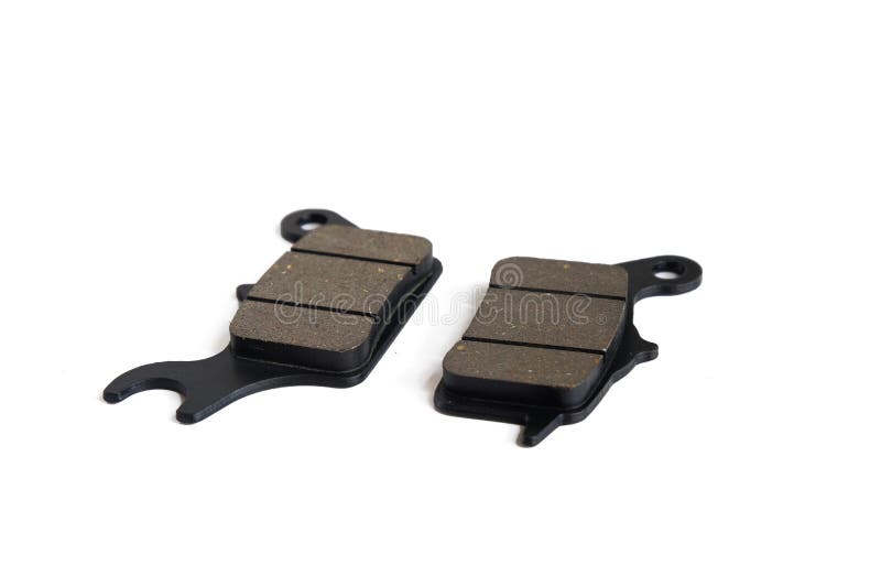 Front Brake Pads for Motorcycle Part Isolated on White Stock Image ...
