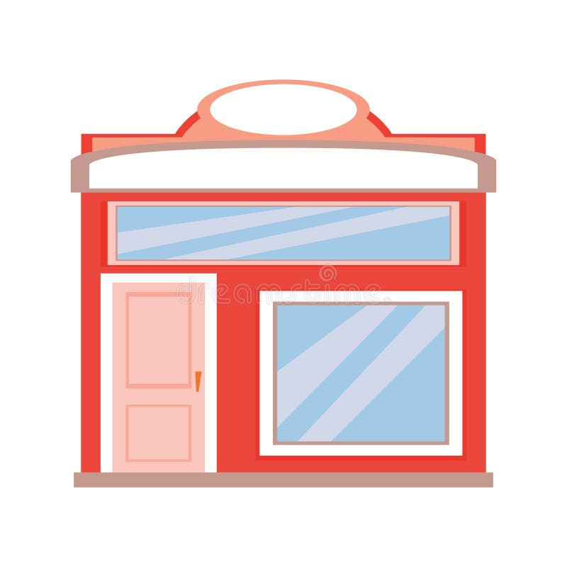 Front Building of the Store. Vector Illustration Flat Cartoon Style ...
