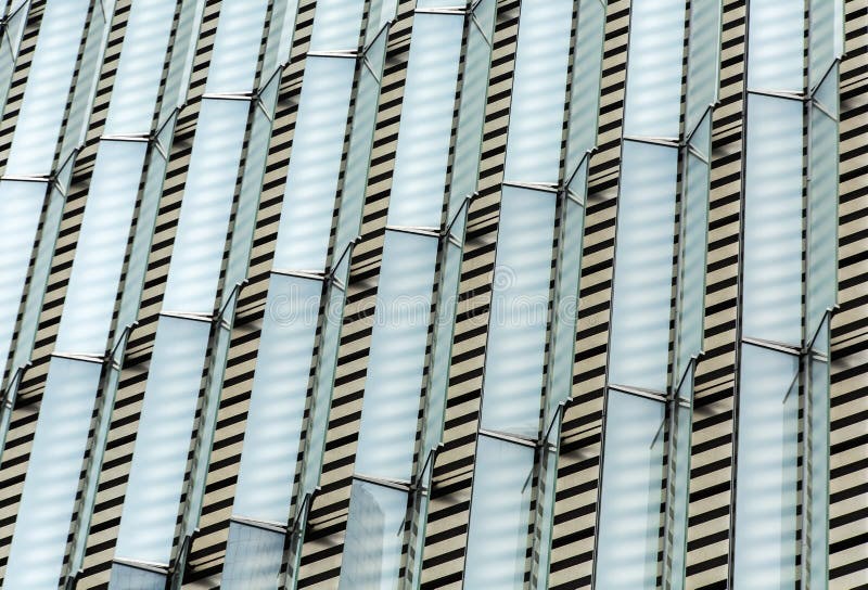 Front of a Building with Symmetrical Glass Covers Stock Image - Image ...