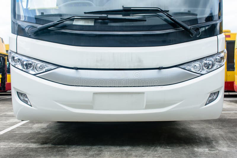 Front Bumper of a Brand New Bus Stock Image - Image of transportation ...
