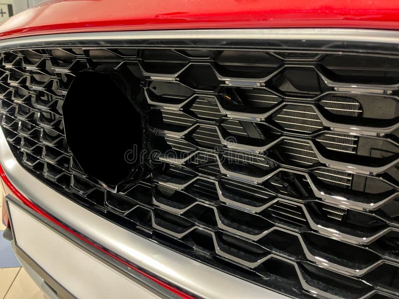 Front Bumper of a Car. Car Radiator Grill Stock Image - Image of detail ...