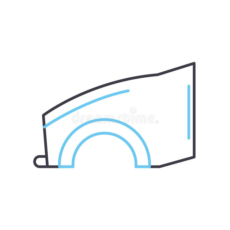 Front Bumper Line Icon, Outline Symbol, Vector Illustration, Concept ...