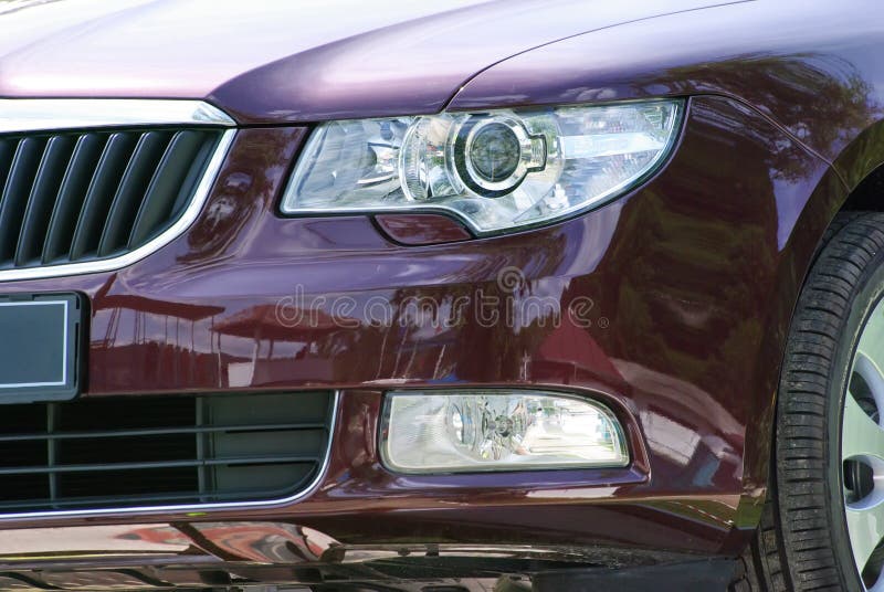Front of car stock image. Image of headlights, design - 9703531