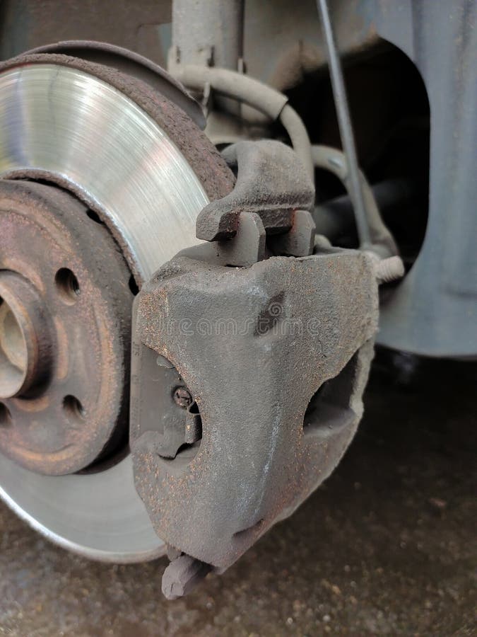 Front Car Disc and Brake Pad Close-up Stock Image - Image of tool ...