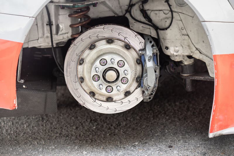 Front Car Disc Brake are Repairing in Garage Stock Photo - Image of ...