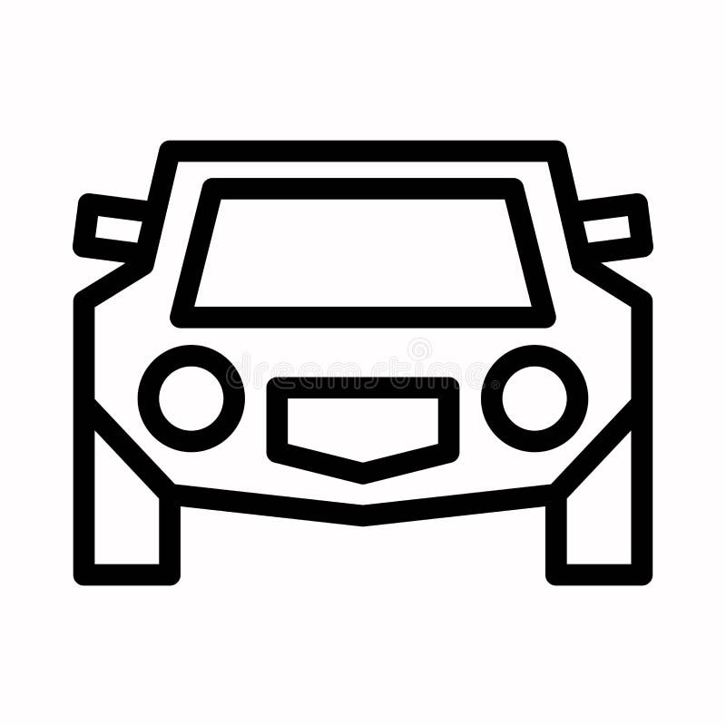 Front Car Icon Vector Logo Symbol or Illustration Stock Vector ...