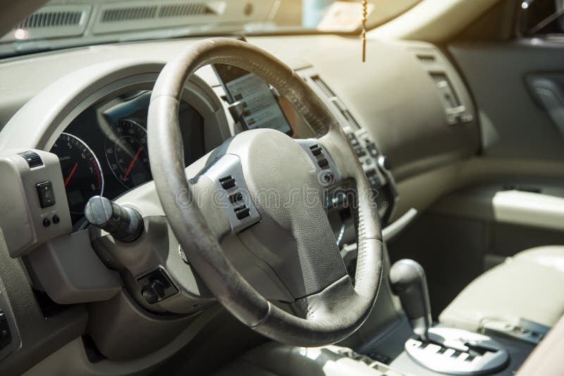 The Front of the Car from the Inside Stock Photo - Image of active ...