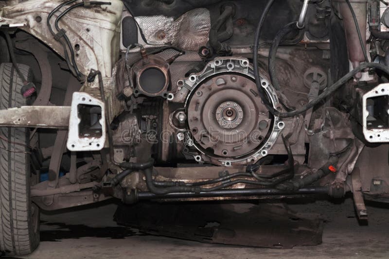 Car with removed engine stock image. Image of automobile - 163841861