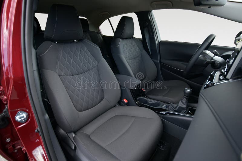 Front Seats of a Modern Passenger Car Stock Image - Image of cabin ...