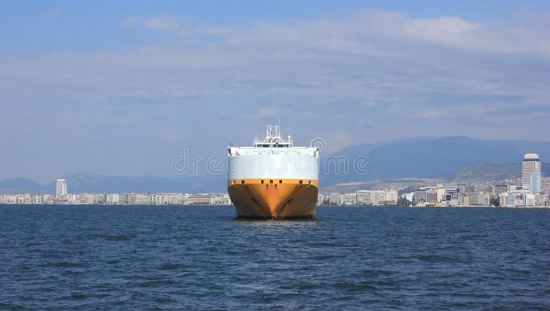 Front of cargo ship stock photo. Image of float, nose - 31190336