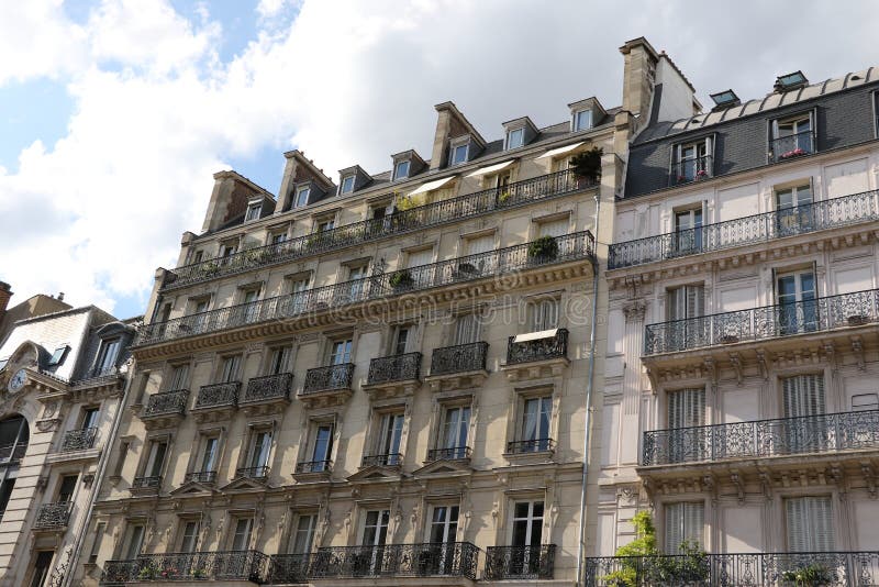 Classical Building in Paris Stock Image - Image of shutter, urban ...
