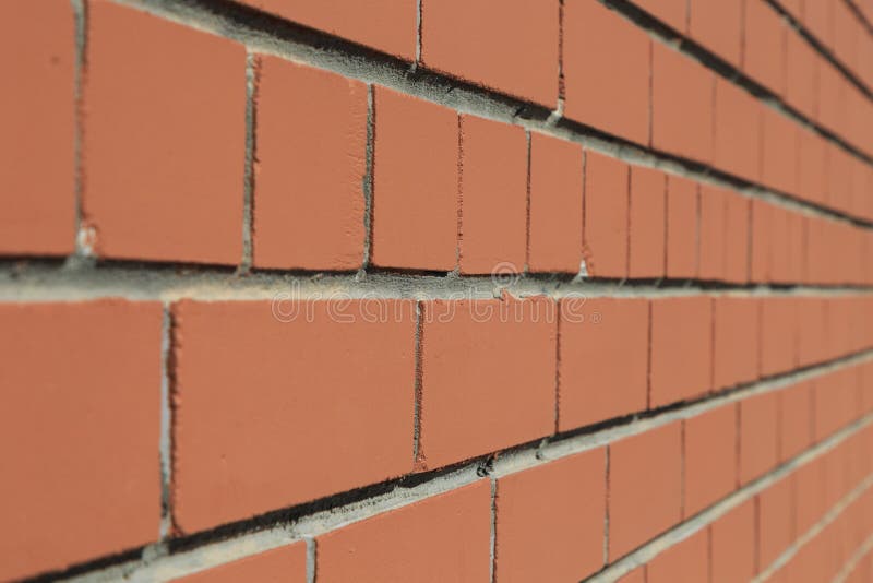 Front Close-up View of a Brick Wall at a 45 Degree Angle Stock Photo ...