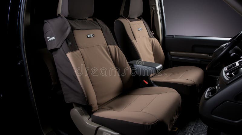 Front Cloth Car Seat Frontal View Stock Photo - Image of headrest ...