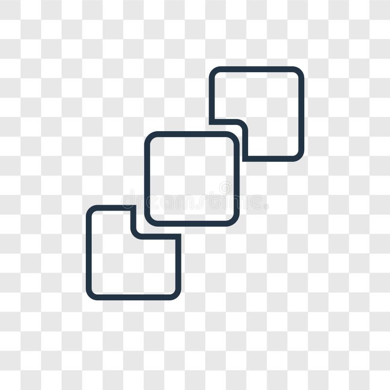 Front Concept Vector Linear Icon Isolated on Transparent Background ...