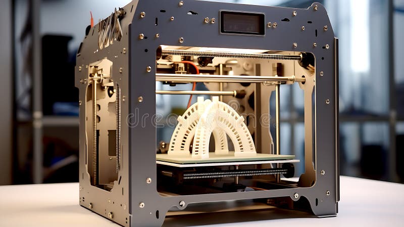 Front of 3d printer stock image. Image of processing - 387440927