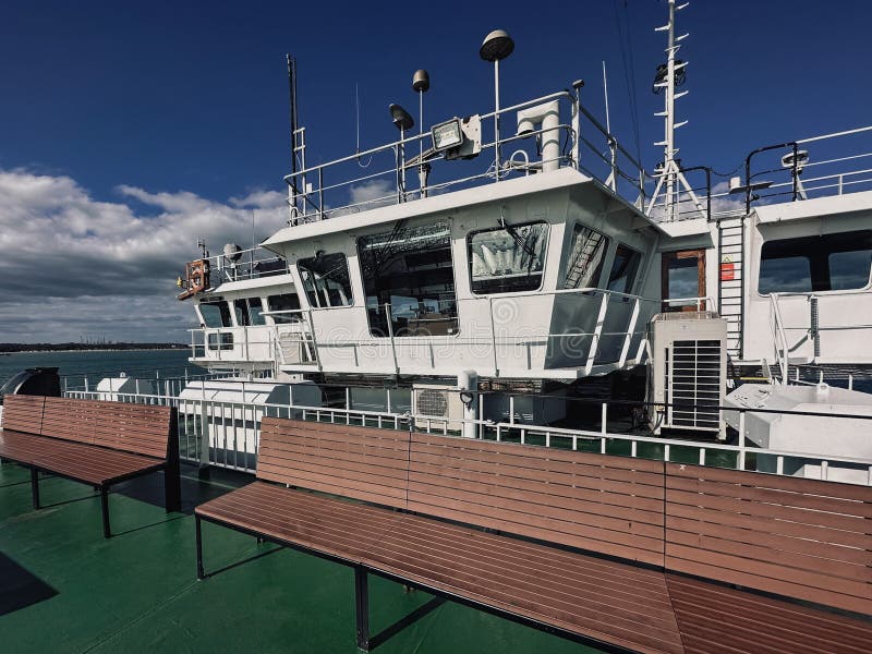 Front deck on a ferry stock image. Image of ship, boat - 291422159