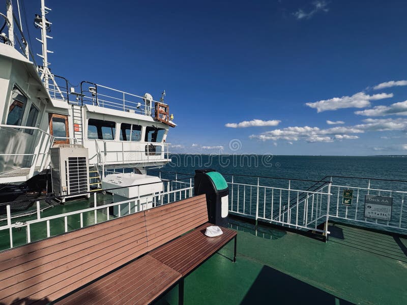Front deck on a ferry stock photo. Image of port, services - 291422164