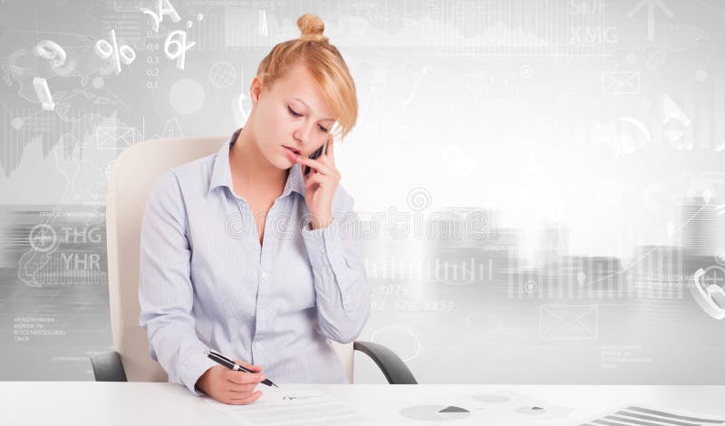 Front Desk Work with Workflow Concept Stock Image - Image of operation ...