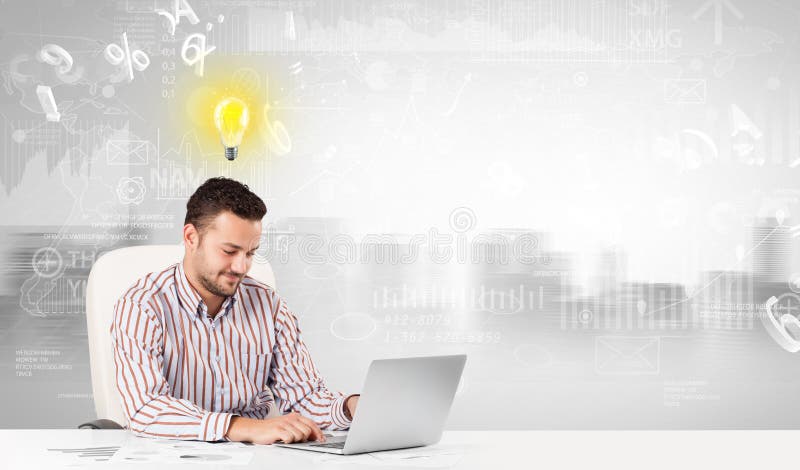 Front Desk Office with Global Database Concept Stock Photo - Image of ...