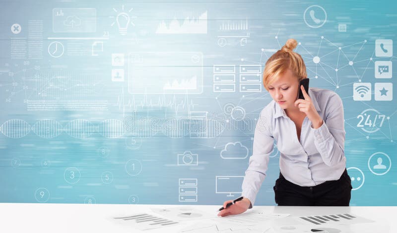 Front Desk Work with Workflow Concept Stock Photo - Image of challenge ...