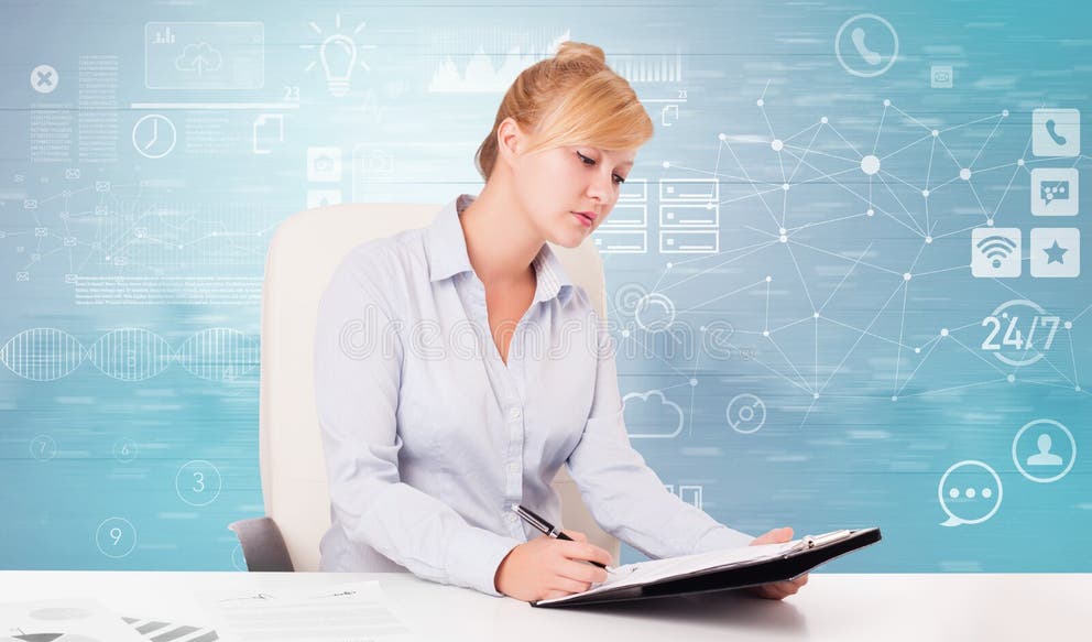 Front Desk Work with Workflow Concept Stock Image - Image of decrease ...